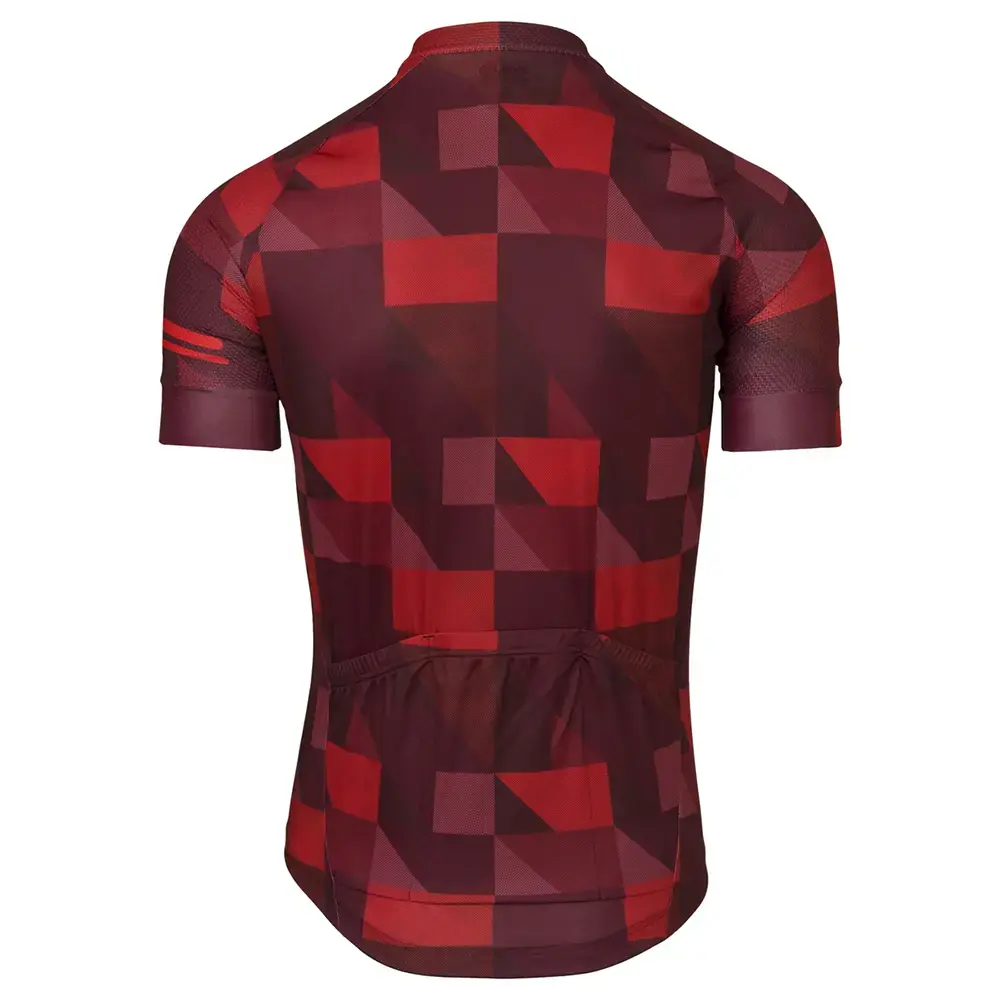 AGU Triangle Stripe Essential Fietsshirt Korte Mouwen Rood Heren