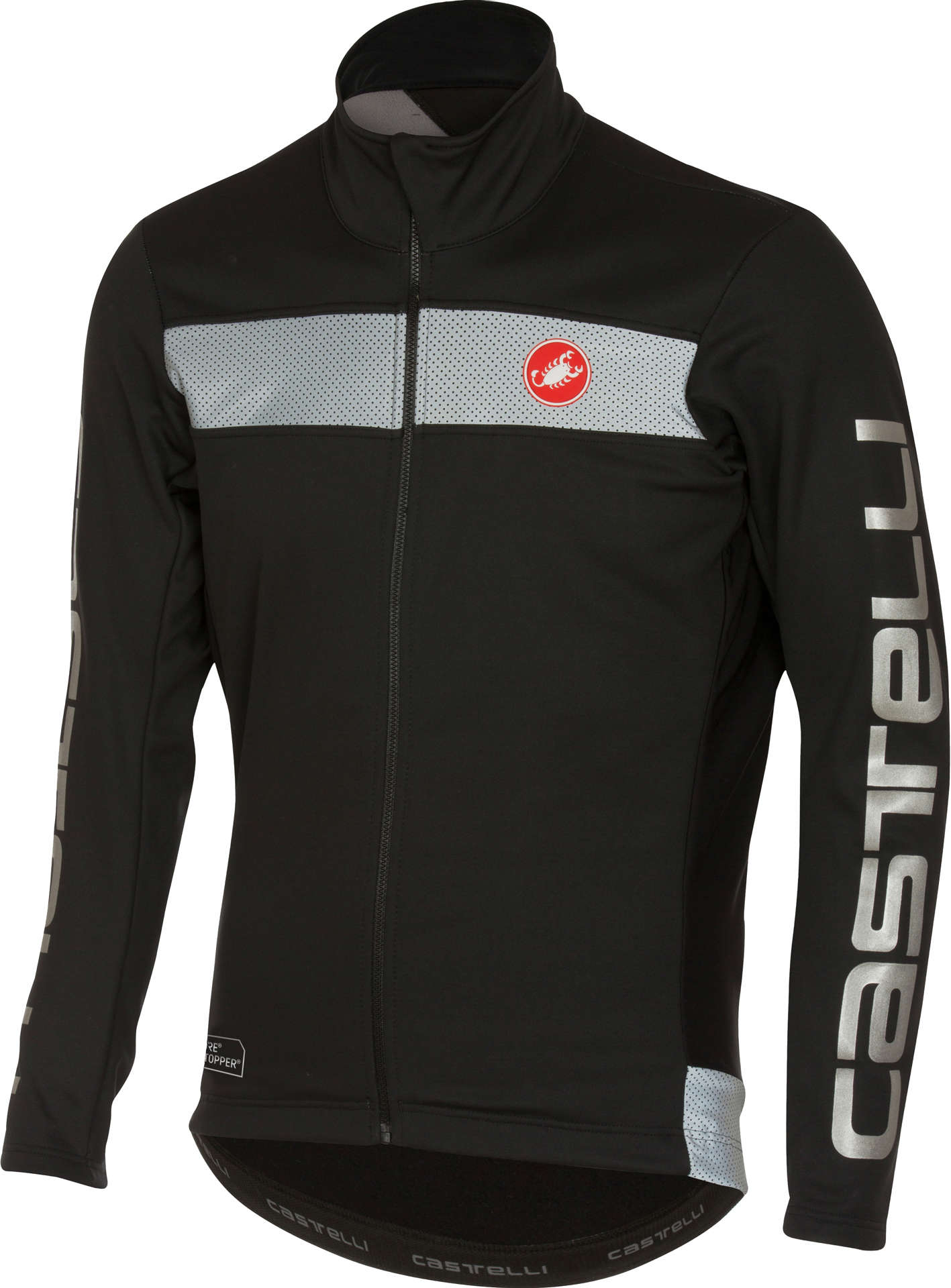 Castelli Raddoppia Fietsjack Zwart/Zilver Heren koop je bij Futurumshop.nl