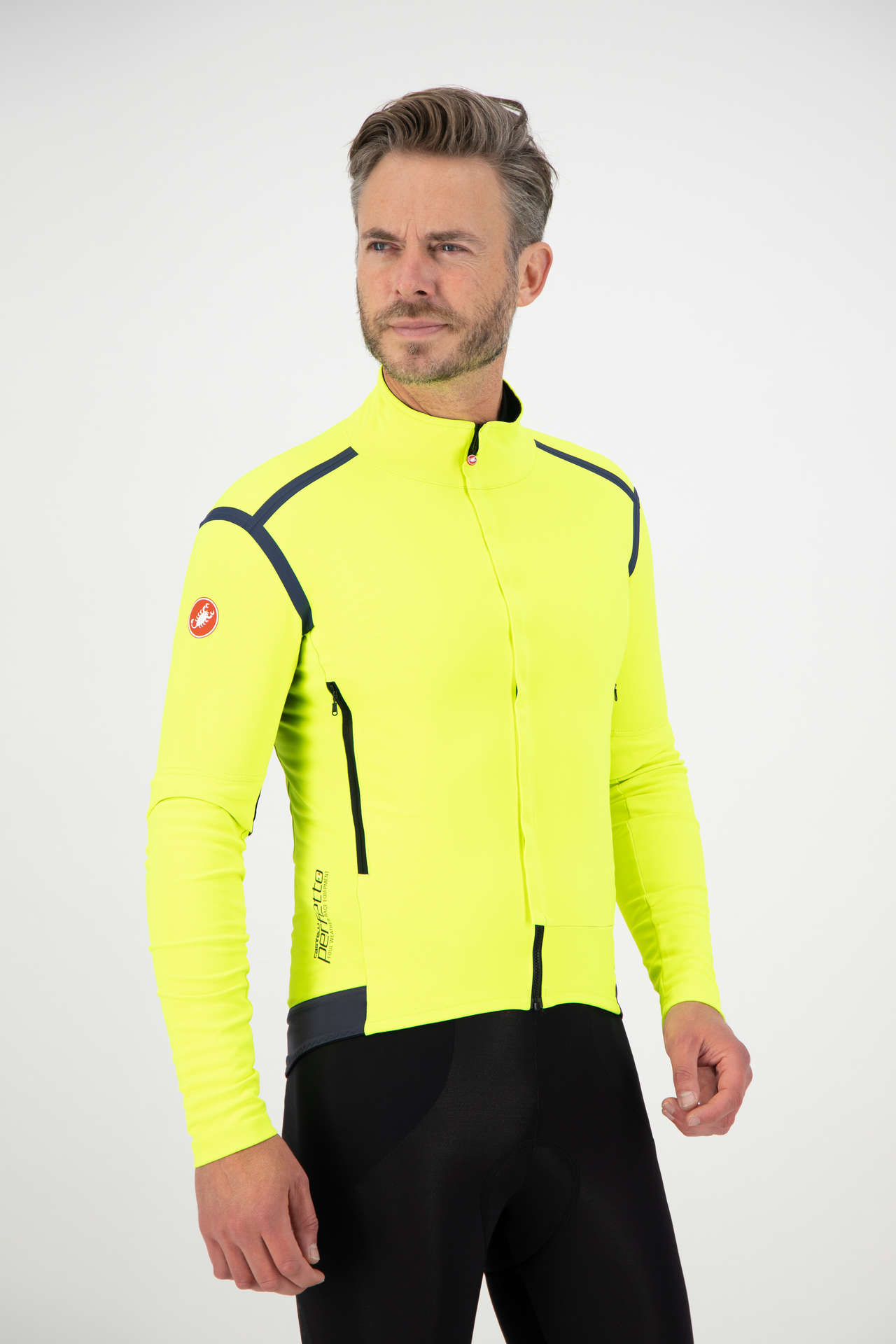Castelli Perfetto Ros Convertible Fietsjack Fluo Geel Heren