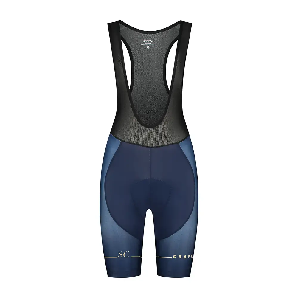 Craft Simone Cornelisse Fietsbroek Kort Blauw/Beige Dames