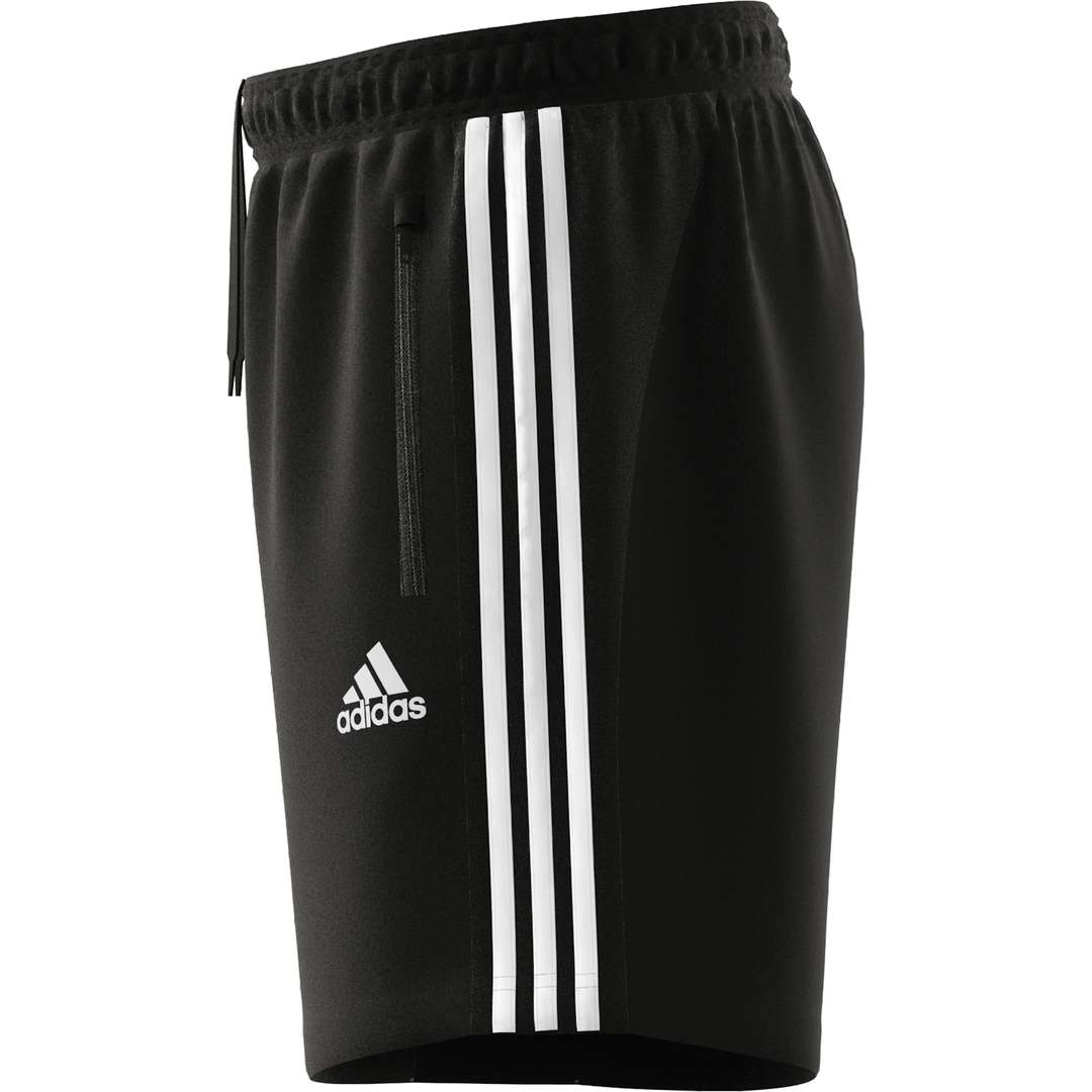adidas 3 Stripes Hardloopbroek Kort Zwart/Wit Heren