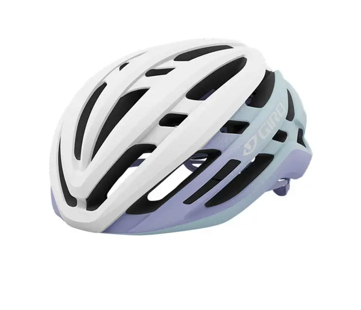 Giro Agilis MIPS Race Fietshelm Mat Wit/Paars