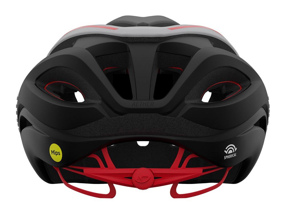 Giro Aether Spherical MIPS Race Fietshelm Mat Zwart/Wit/Rood koop je ...
