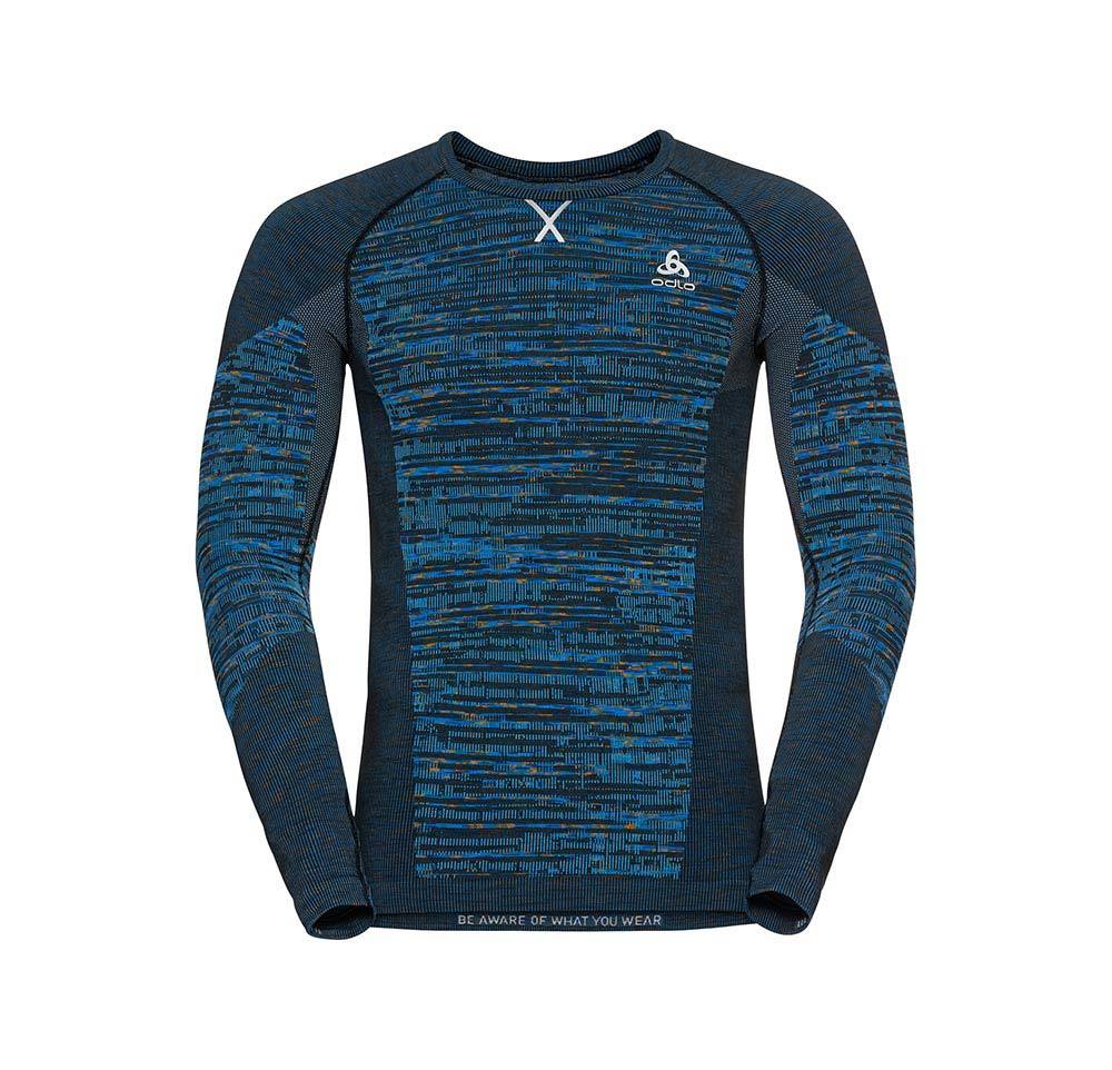 Odlo Blackcomb Eco BL Crew Neck Thermoshirt Lange Mouwen Blauw Heren ...