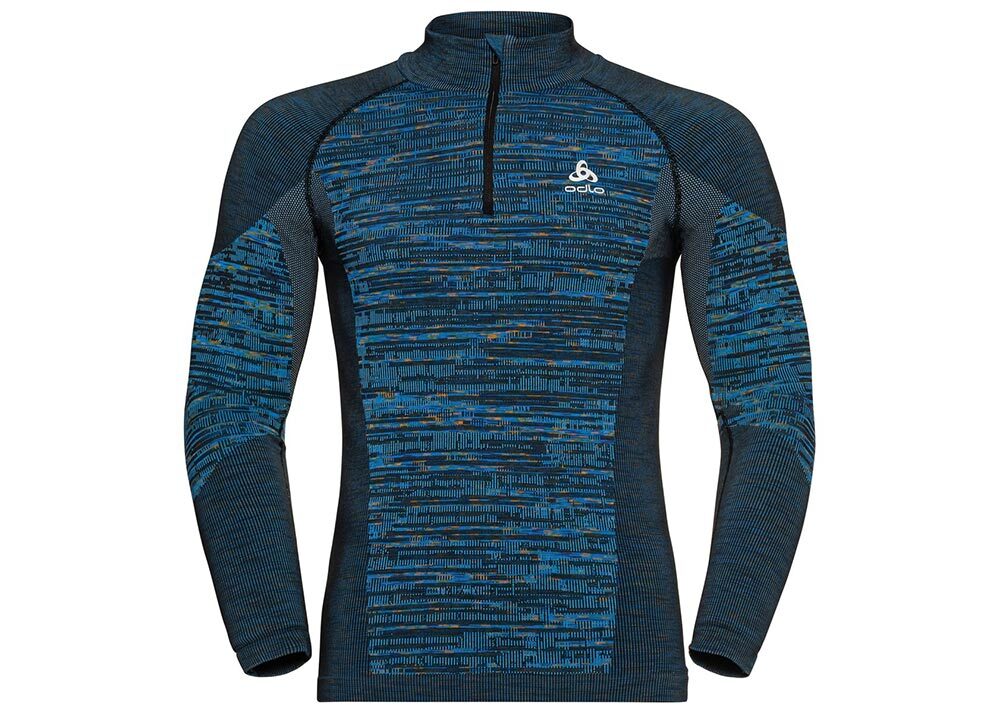Odlo Blackcomb Eco BL Turtle Neck Thermoshirt Lange Mouwen navy blauw Heren