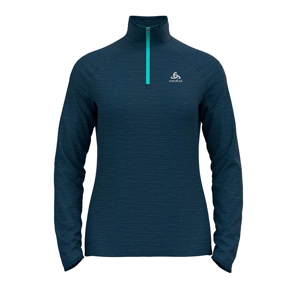 Odlo Thermal Midlayer 1/2 Zip Hardloopshirt Lange Mouwen Donkerblauw ...