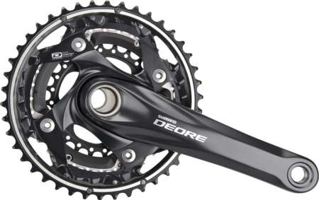 Shimano Deore FC-M610 Crankset 3x10 Speed Zwart