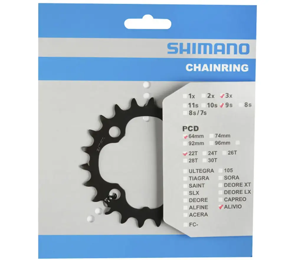 Shimano Alivio FC-M4050 Triple Kettingblad Zwart 9 Speed