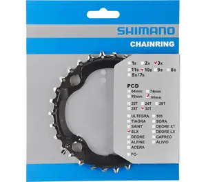 Shimano SLX FC-M7000 Triple Kettingblad 10 Speed