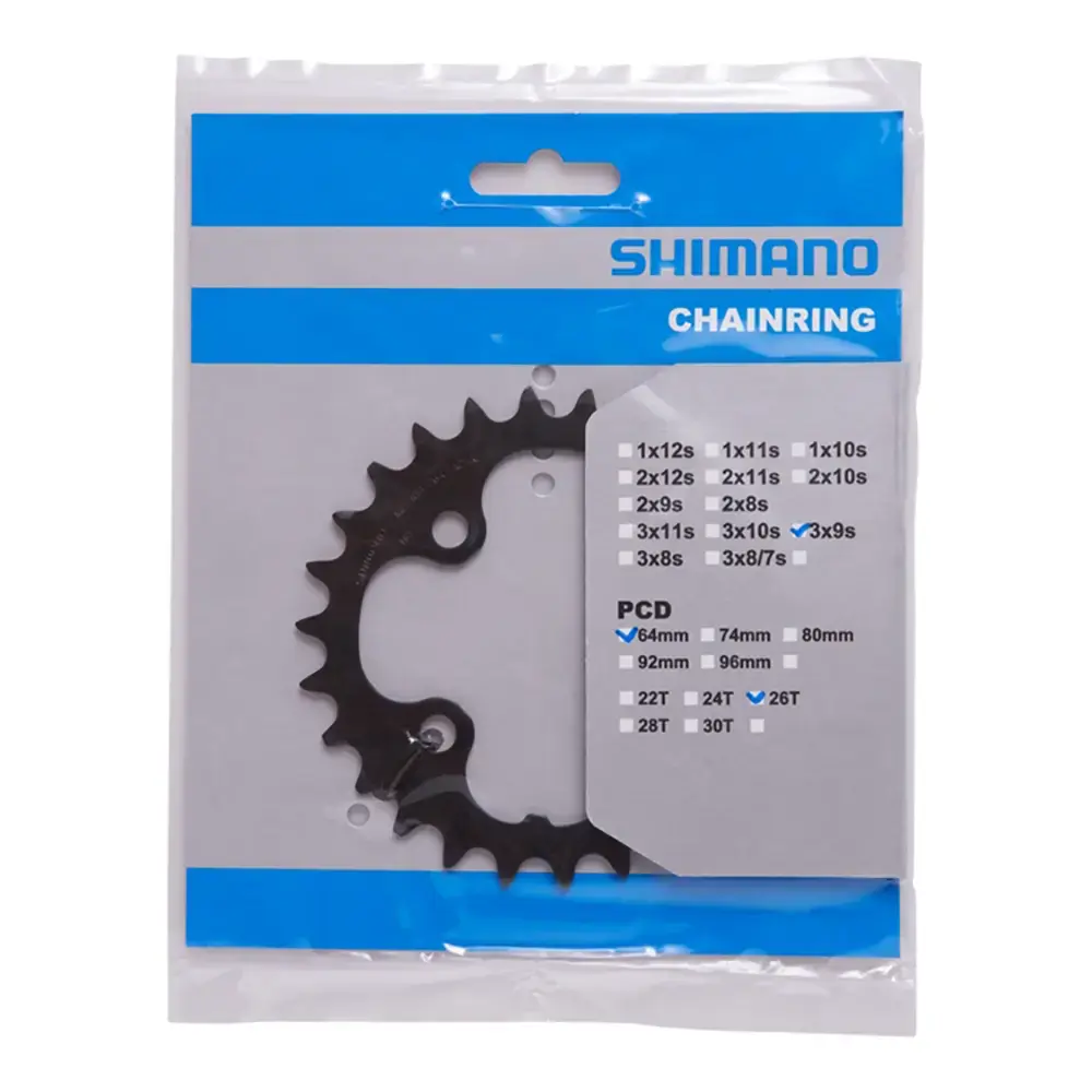 Shimano Deore FC-M590 Triple Kettingblad Zwart 9 Speed