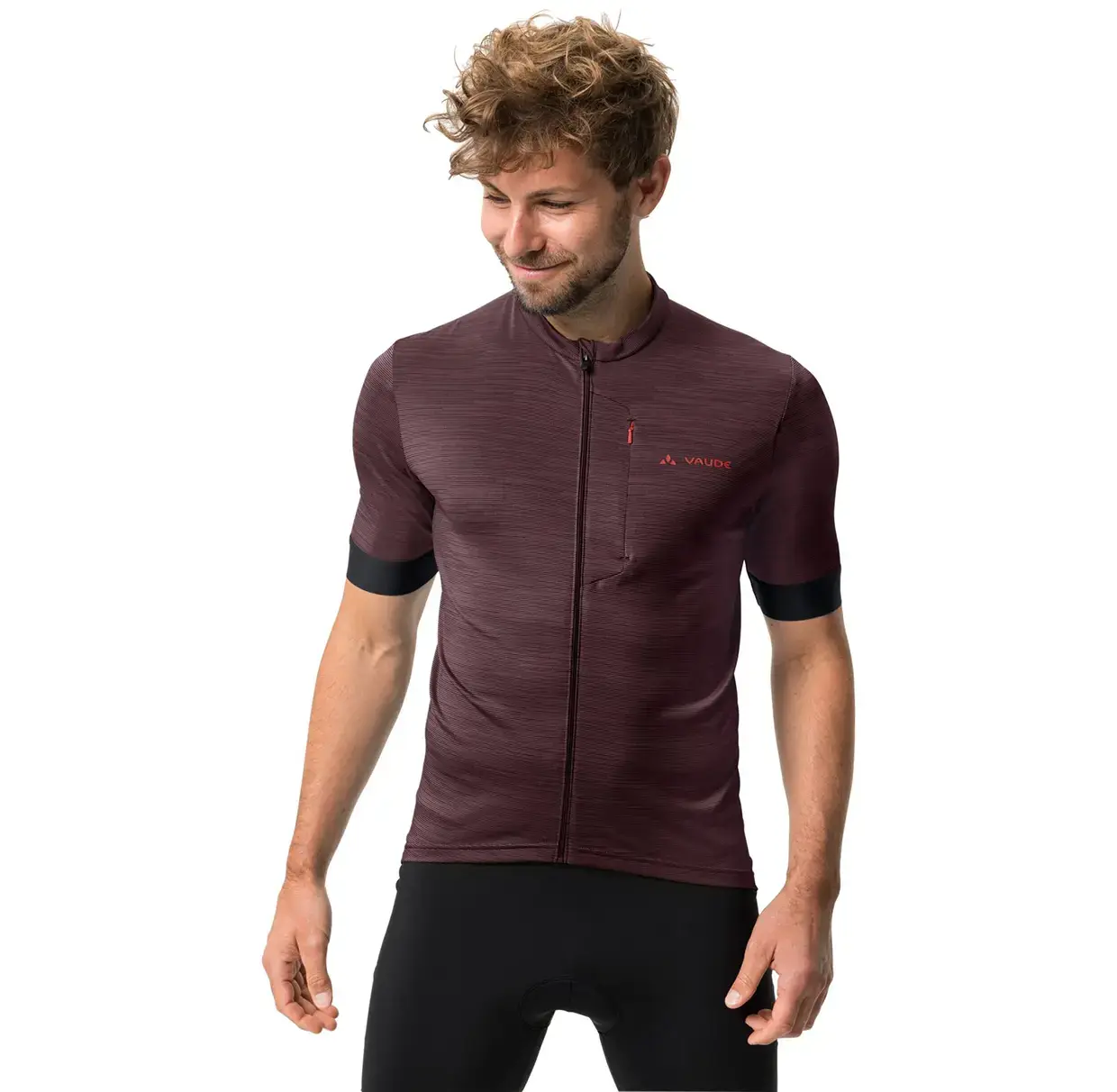 VAUDE Kuro Fietsshirt Korte Mouwen Donkerrood Heren