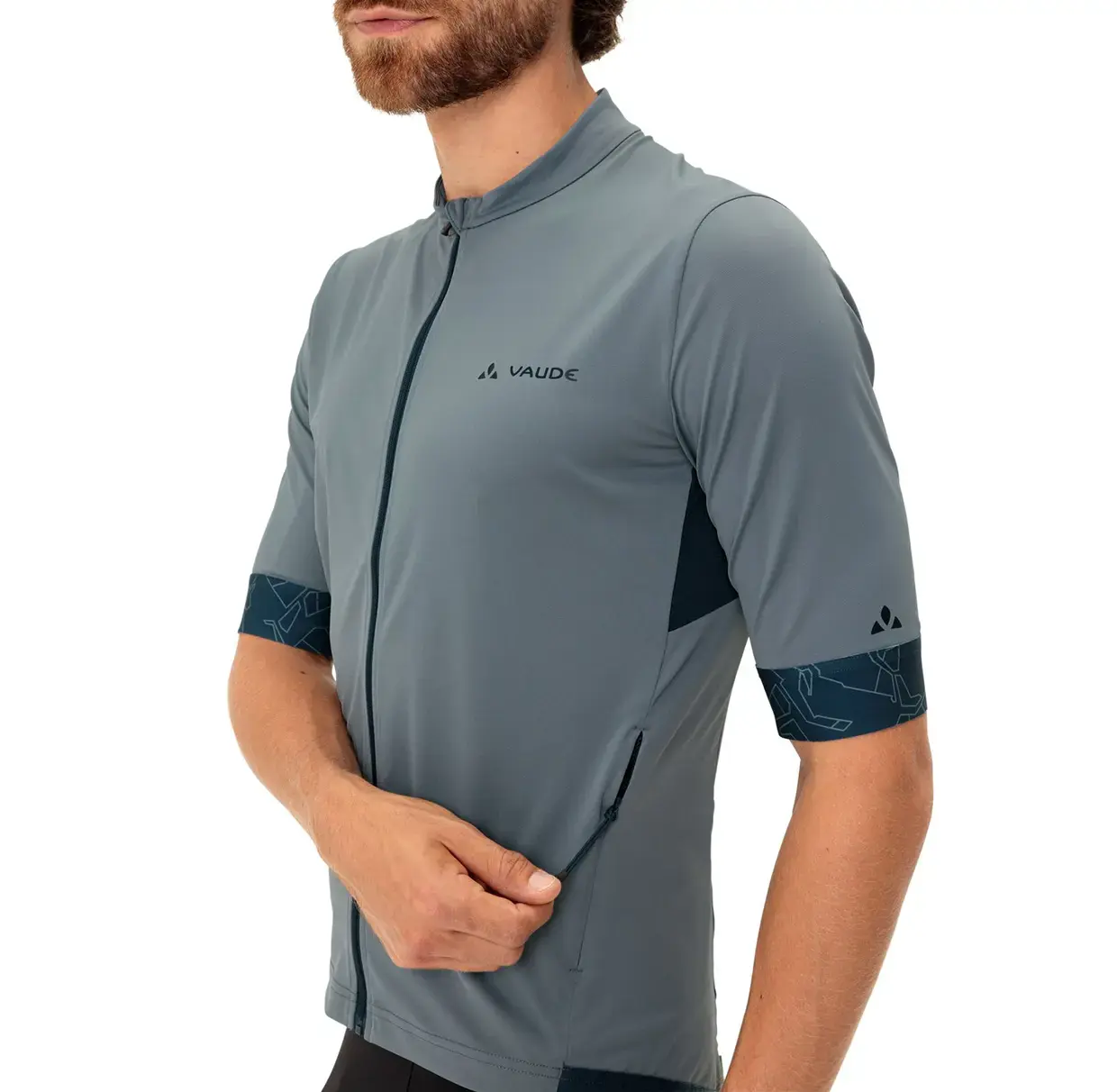 VAUDE Kuro II FZ Fietsshirt Korte Mouwen Grijs Heren koop je bij Futurumshop.nl