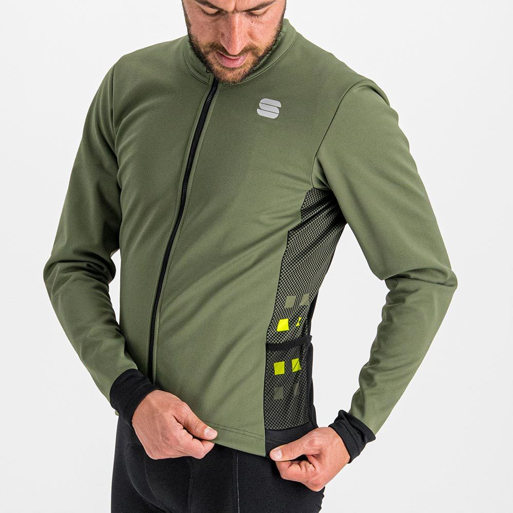 Sportful Neo Softshell Fietsjack Donkergroen Heren
