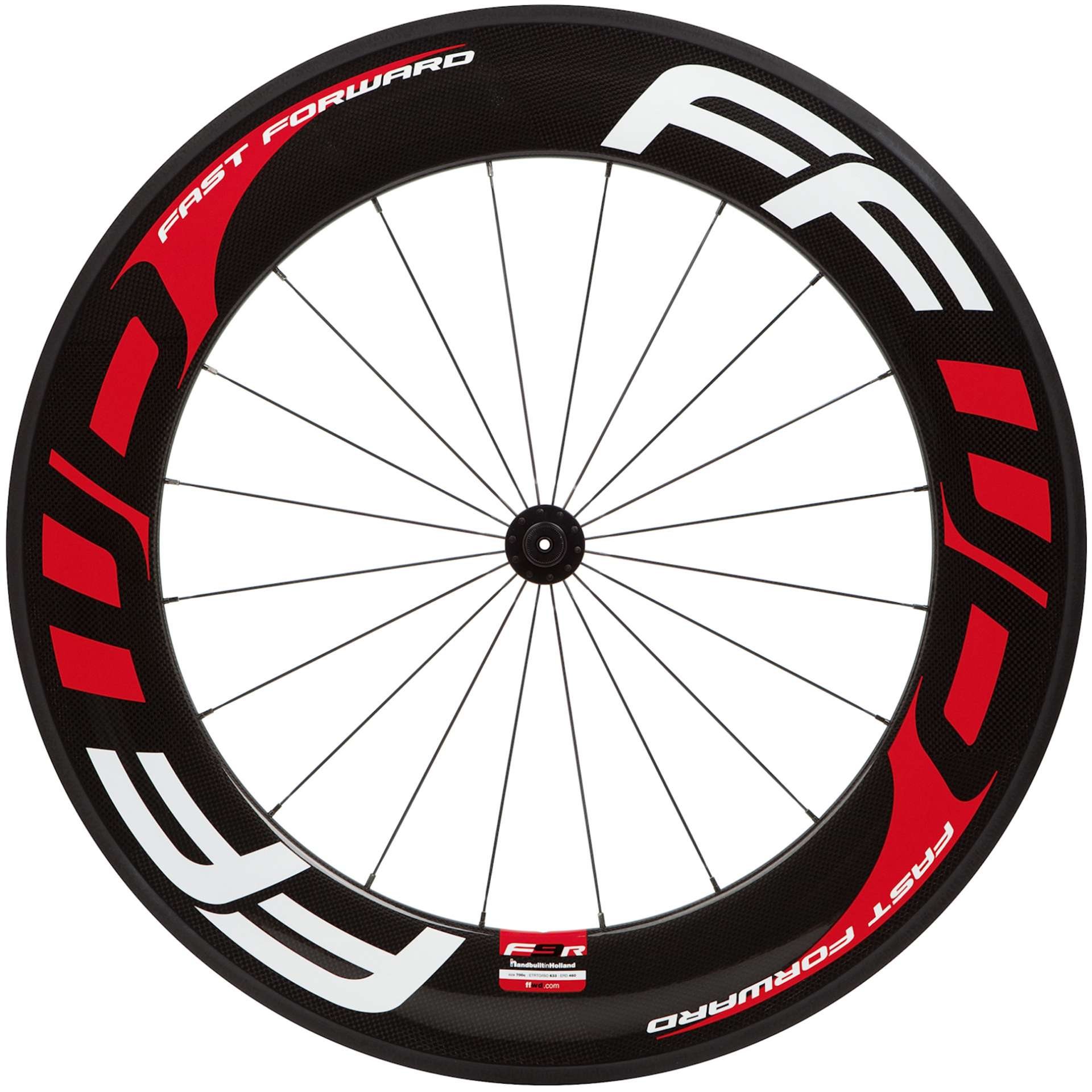 Fast Forward F9R Full Carbon Tubular Wielset Rood/Wit met FFWD Naaf ...