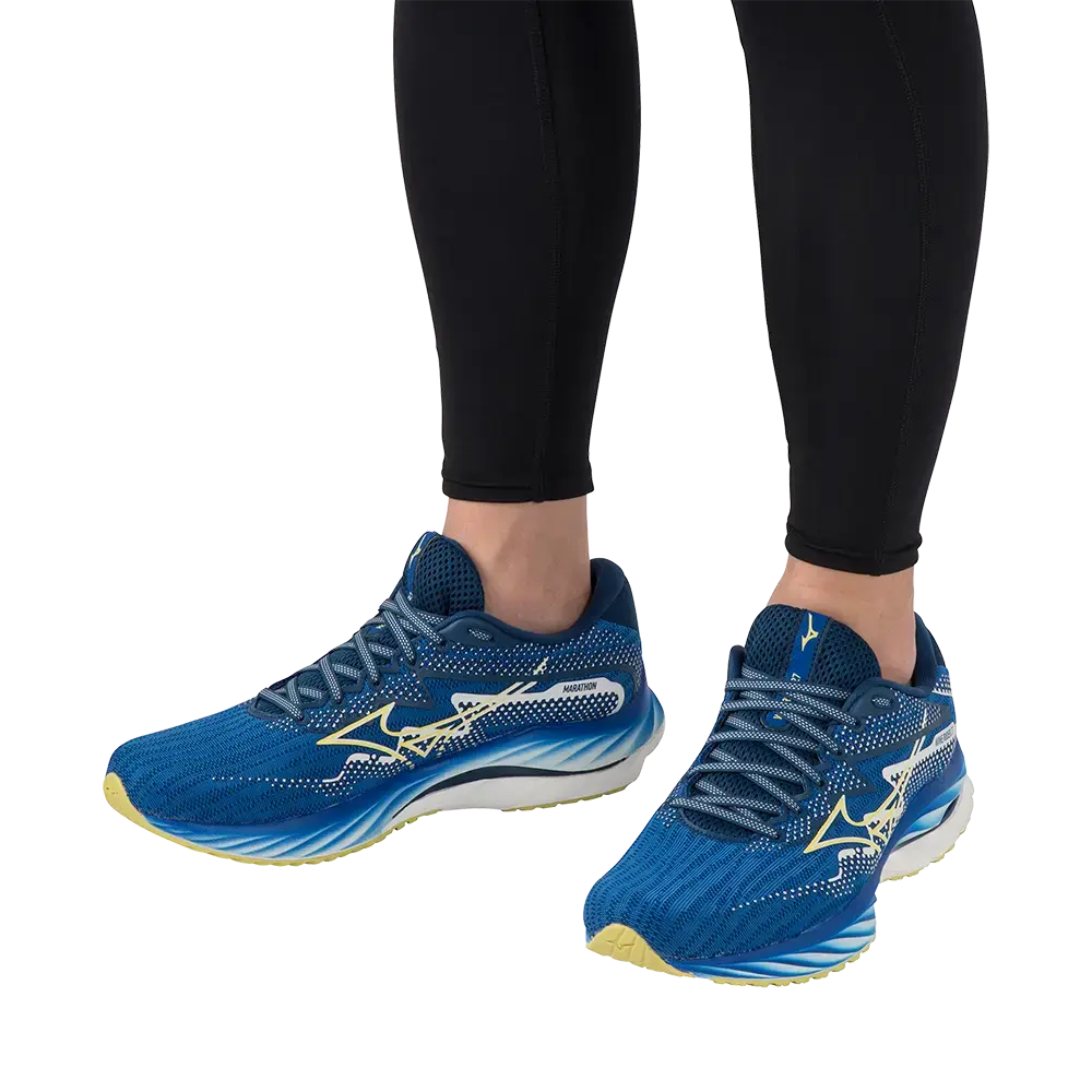 Mizuno Wave Rider 27 Amsterdam Rijksmuseum Hardloopschoenen Blauw/Geel ...