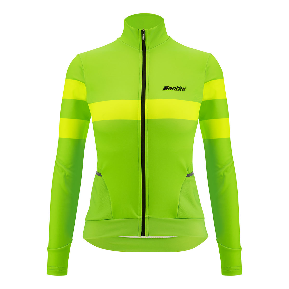 Santini Coral Bengal Thermal Fietsshirt Lange Mouwen Fluo Groen Dames