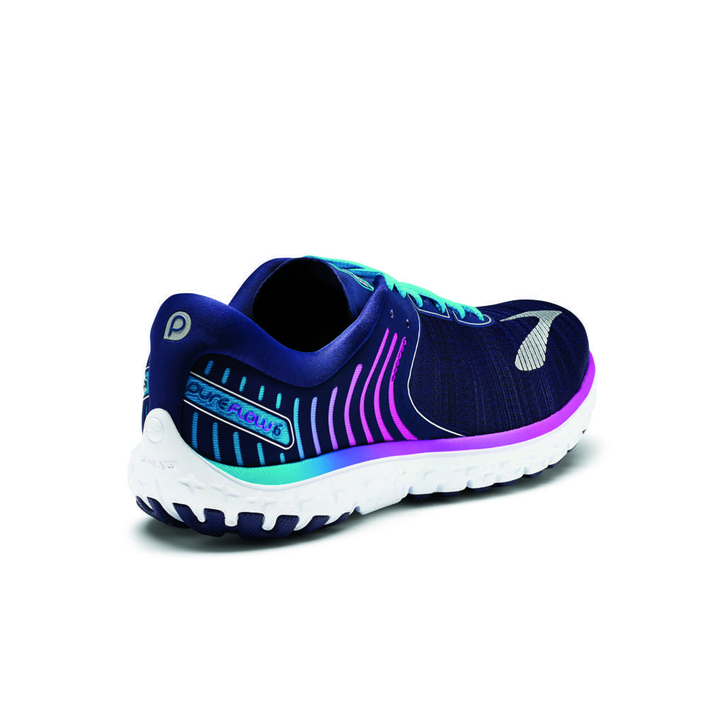 Brooks PureFlow 6 Hardloopschoenen Paars/Blauw/Roze Dames