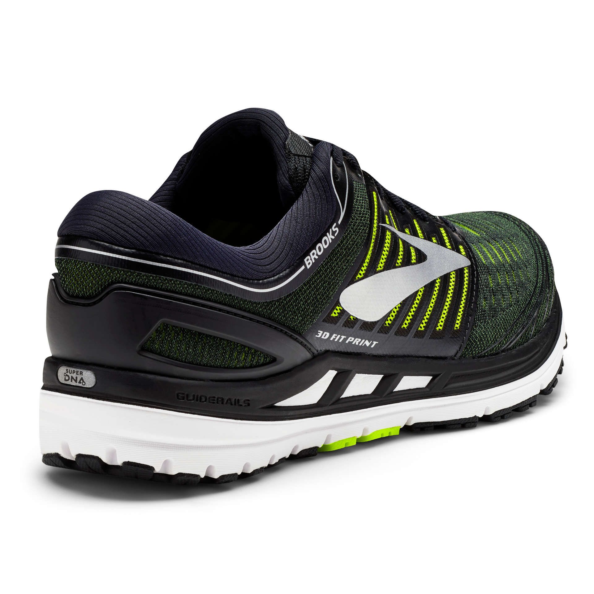 Brooks Transcend 5 Hardloopschoenen Zwart/Geel/Zilver Heren