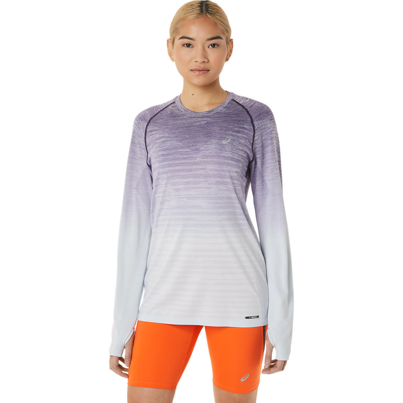 ASICS Seamless Hardloopshirt Lange Mouwen Paars/Grijs Dames koop je bij ...