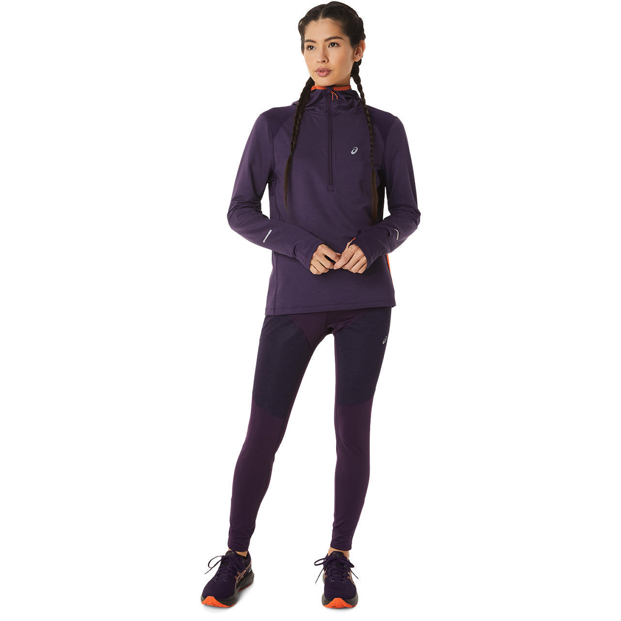 ASICS Winter Run Hardloop Hoodie Paars/Oranje Dames koop je bij ...