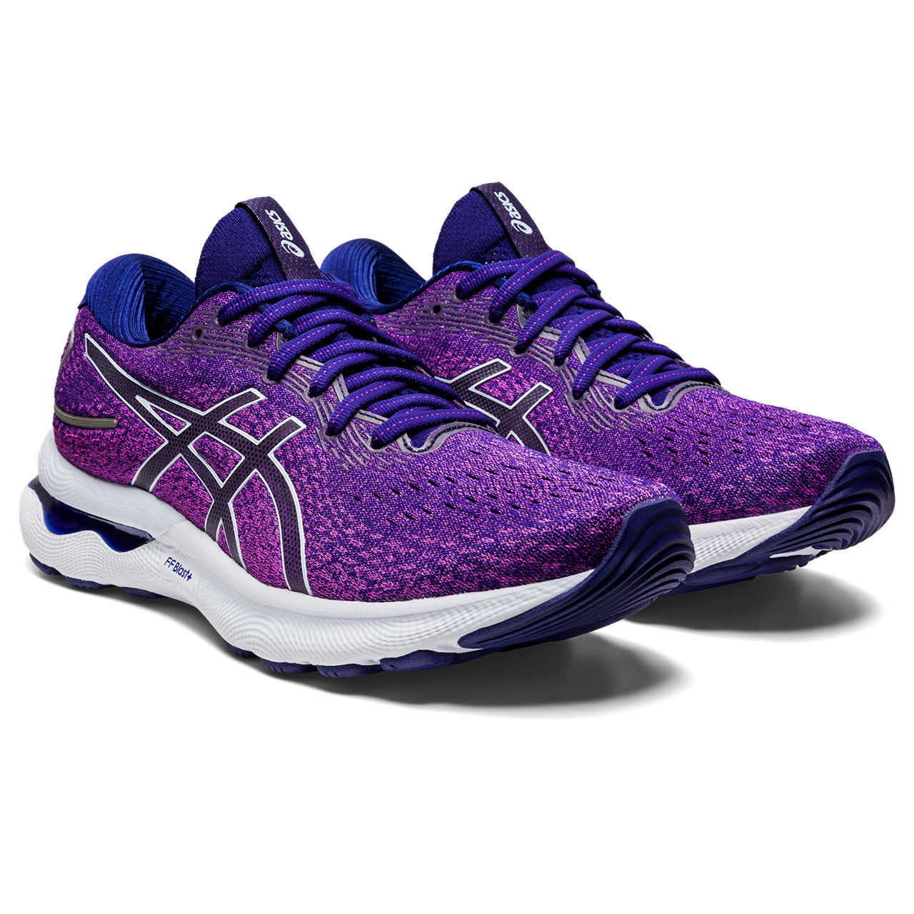 ASICS Gel-Nimbus 24 Hardloopschoenen Paars/Blauw/Wit Dames