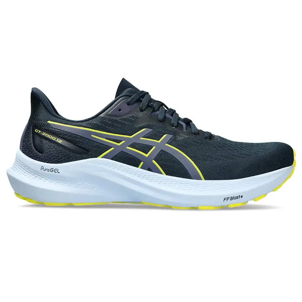 ASICS GT-2000 12 Hardloopschoenen Donkerblauw/Geel Heren