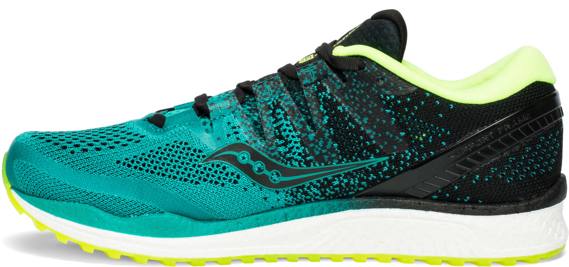 Saucony Freedom ISO 2 Hardloopschoenen Groen/Zwart/Geel Heren koop je ...