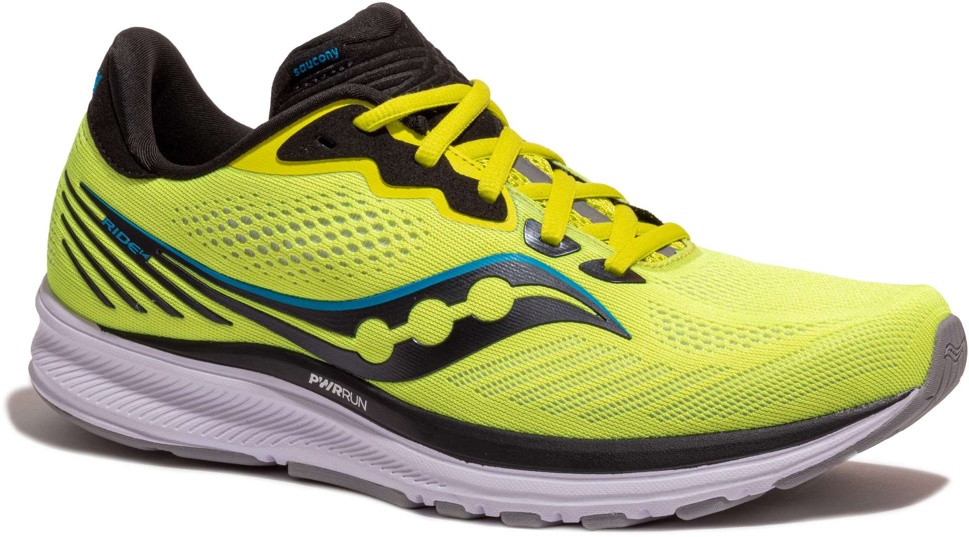 Saucony Ride 14 Hardloopschoenen Fluo Geel/Zwart Heren