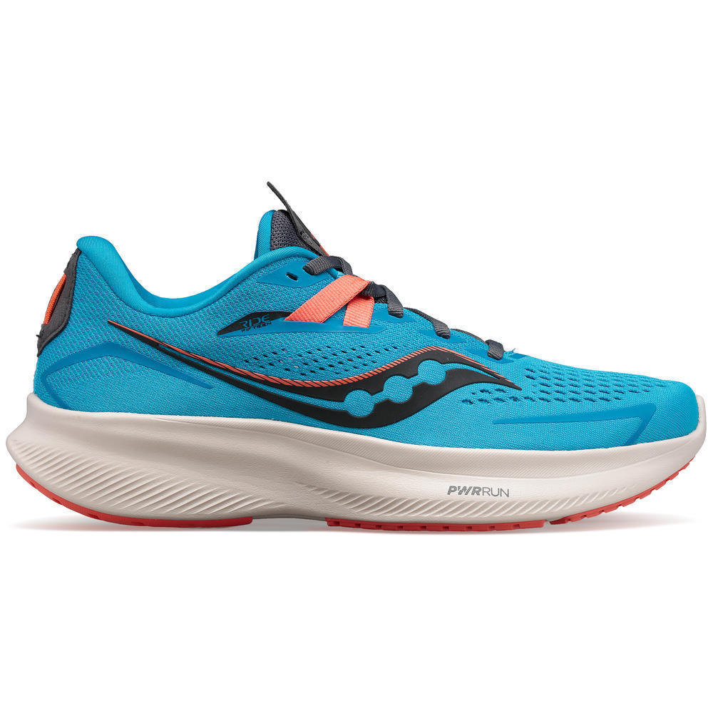 Saucony Ride 15 Hardloopschoenen Blauw/Roze/Wit Dames