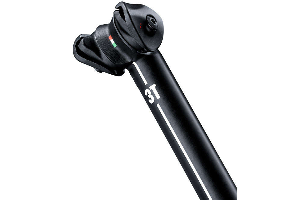 3T Zero25 Pro Aluminium Zadelpen Zwart/Wit koop je bij Futurumshop.nl