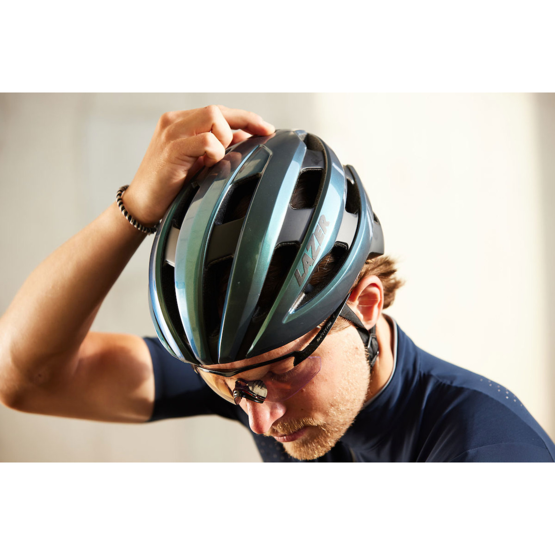 Lazer Sphere Limited Blue Haze Race Fietshelm Blauw