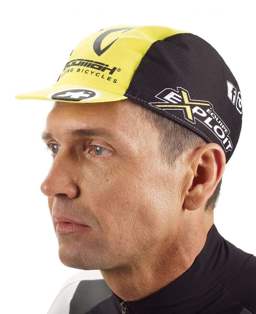 Assos éxploitCap Evo7 Koerspet Geel/Zwart koop je bij Futurumshop.nl
