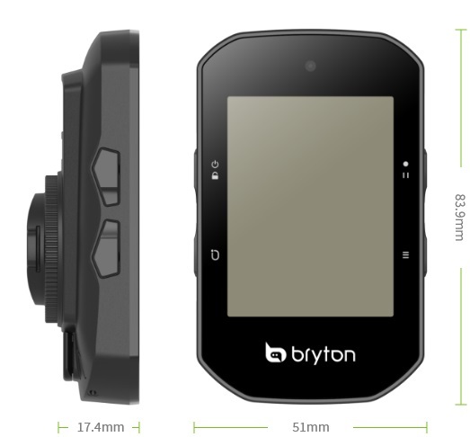 Bryton Rider S500 E GPS Fietscomputer Zwart