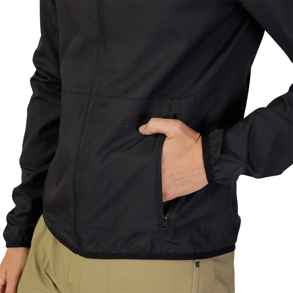 Fox Ranger Wind MTB Fietsjack Zwart/Zilver Heren