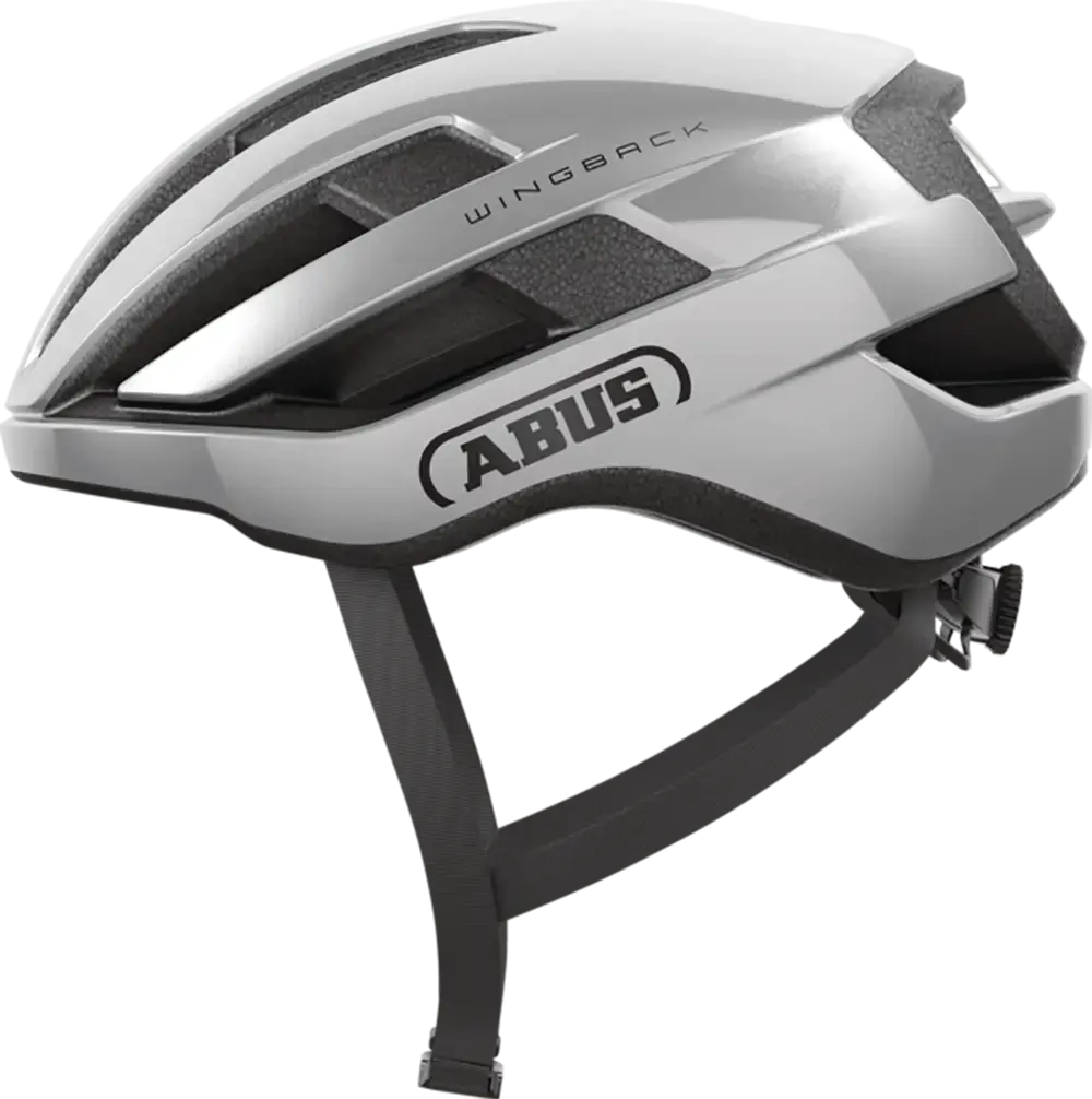Abus WingBack Race Fietshelm Gleam Zilver