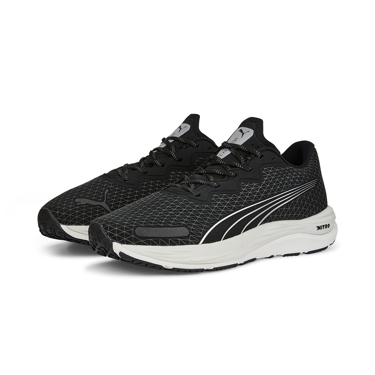 PUMA Velocity Nitro 2 WTR Hardloopschoenen Zwart/Wit Heren koop je bij ...