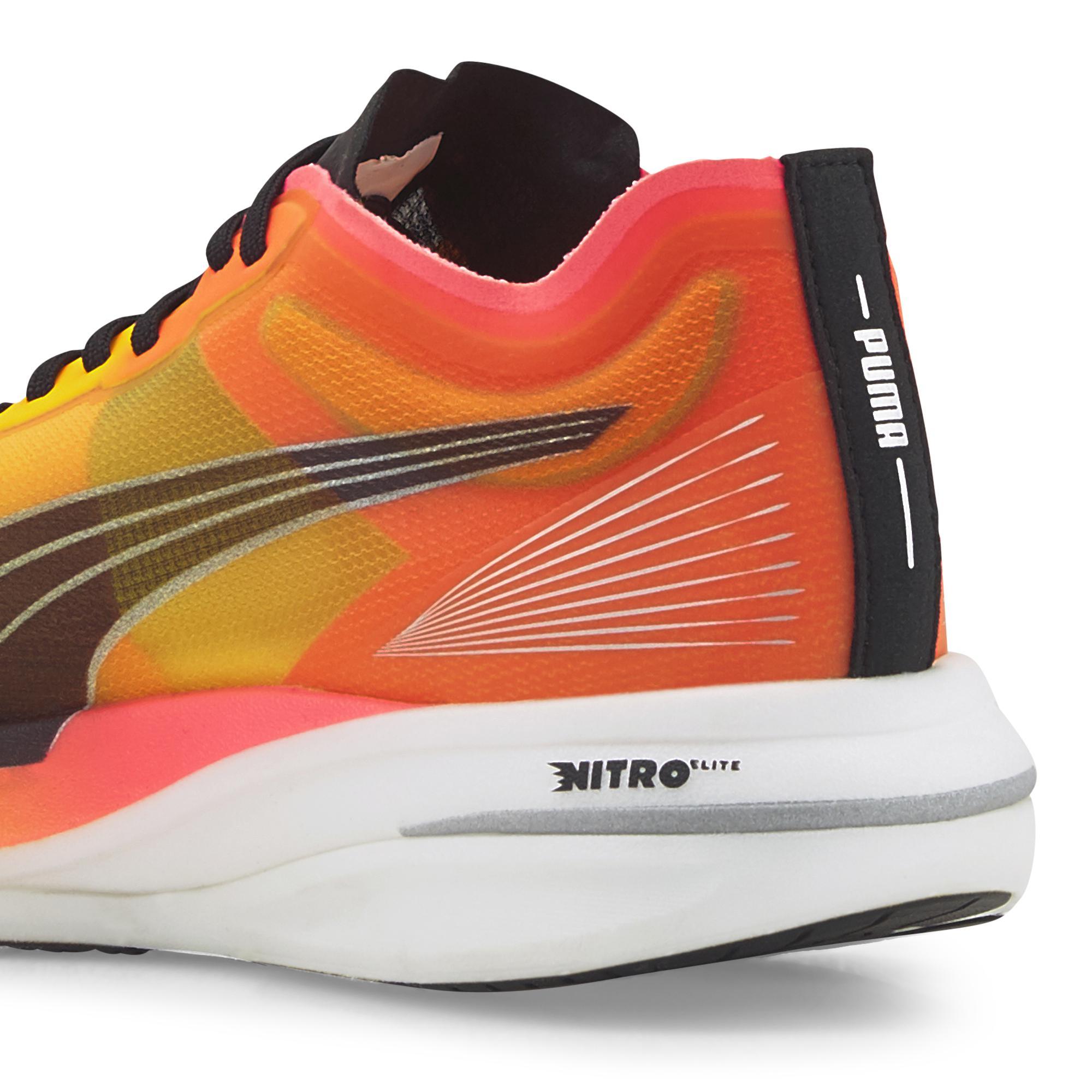 PUMA Deviate Nitro Elite Fireglow Hardloopschoenen Geel/Oranje/Zwart ...