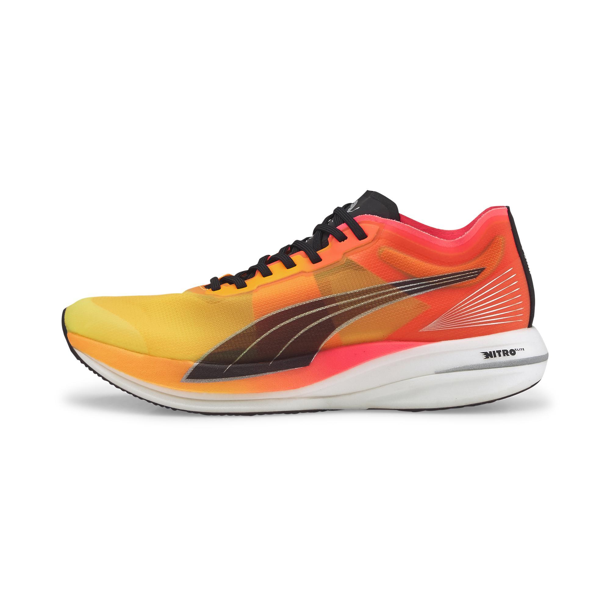 PUMA Deviate Nitro Elite Fireglow Hardloopschoenen Geel/Oranje/Zwart ...