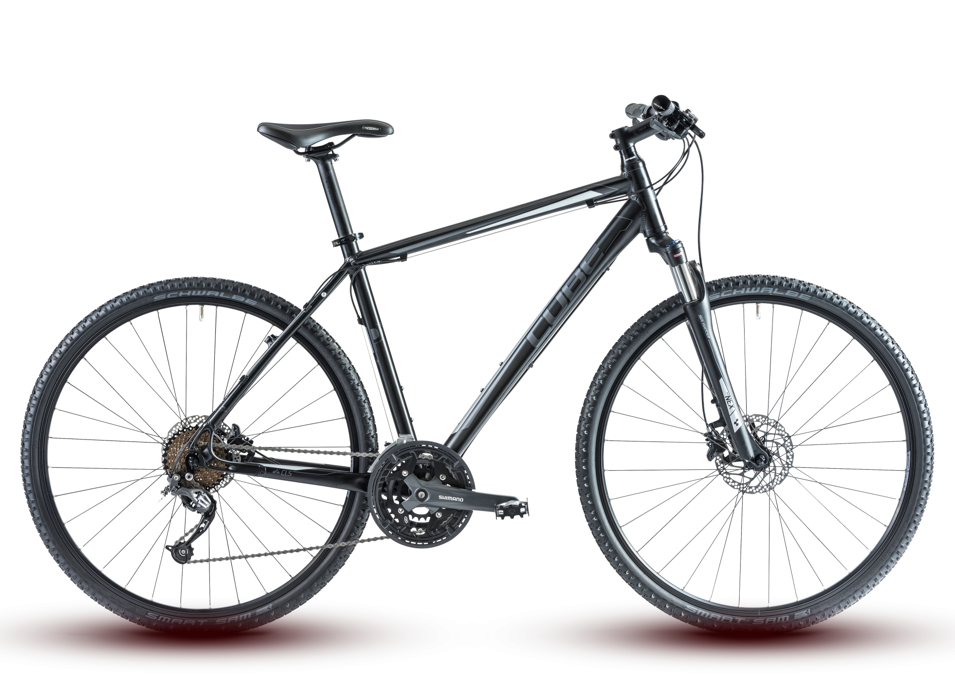 Cube Curve Pro Mountainbike Hybride Zwart/Grijs Heren