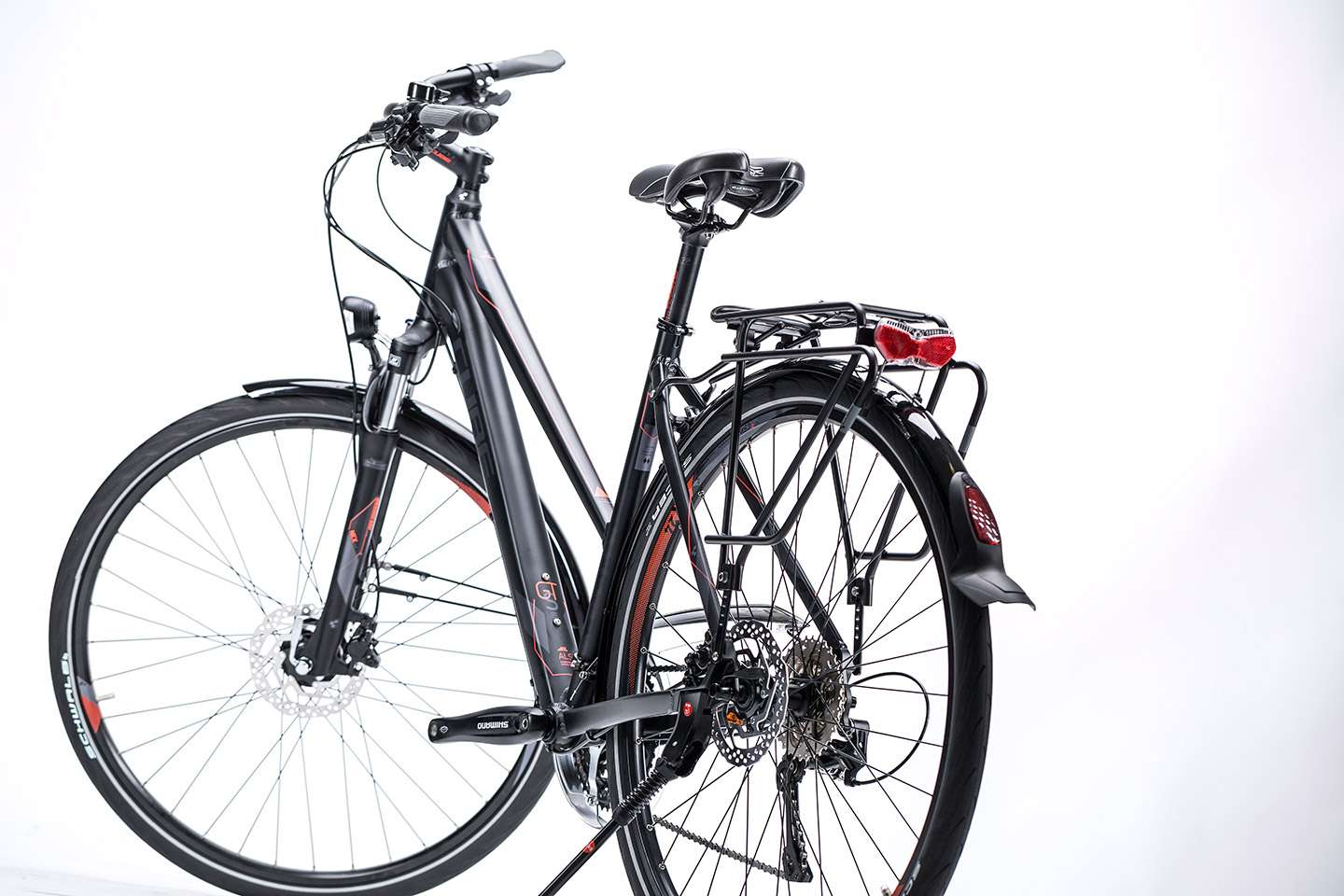 Cube Touring SL Black Anthrazit Flashred Dames Trekking Mountainbike ...