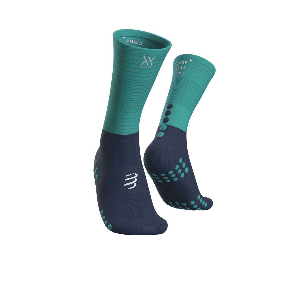Compressport Mid Compression Compressiesokken Blauw/Lichtblauw