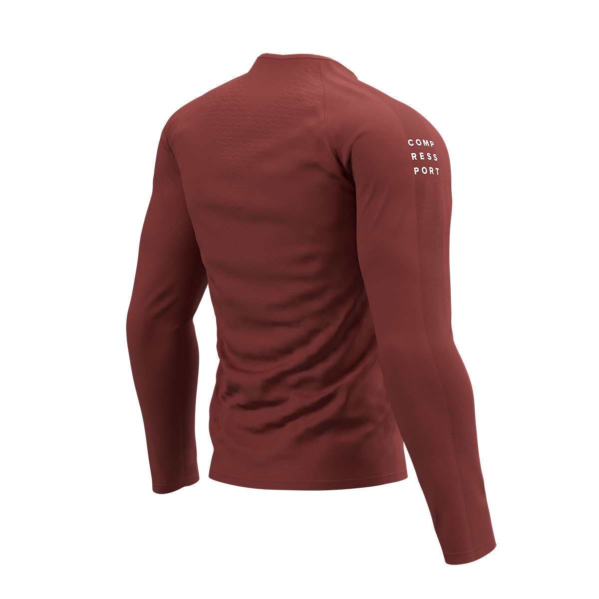 Compressport Training Hardloopshirt Lange Mouwen Donkerrood Heren koop ...