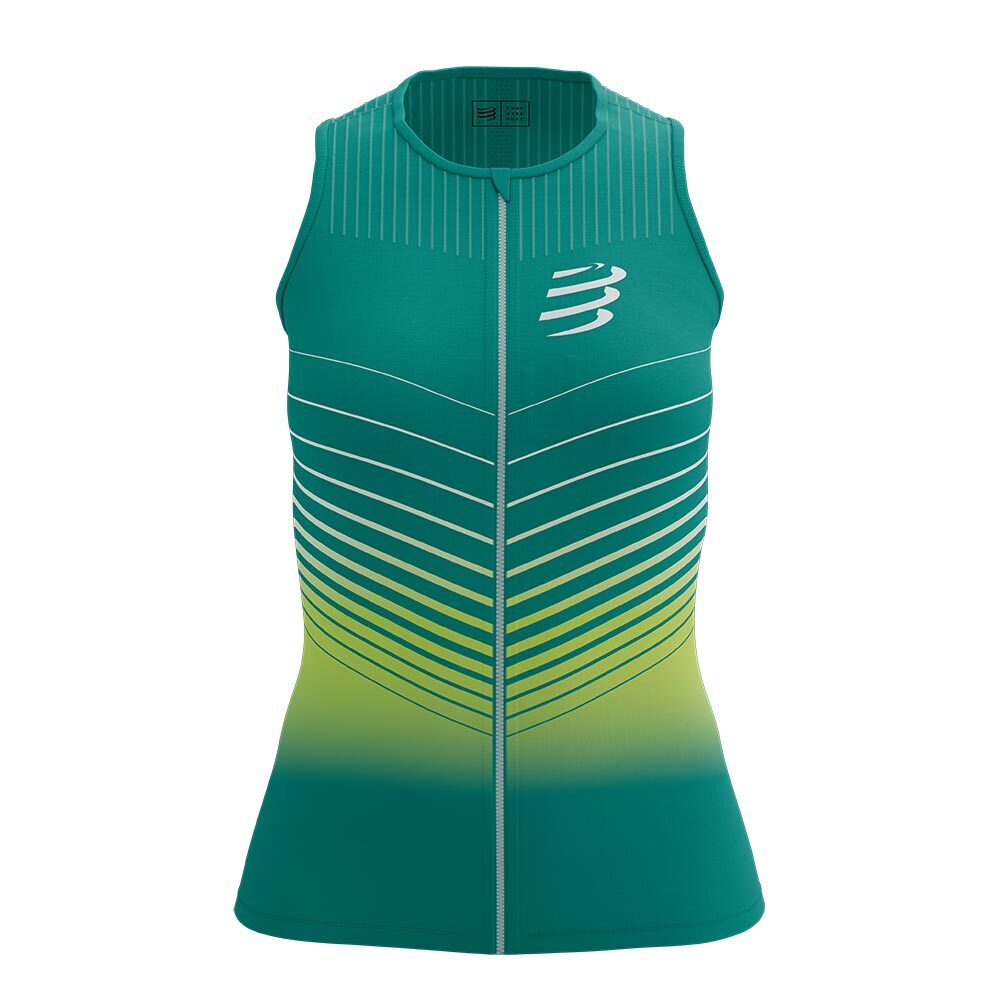 Compressport Tri Postural Aero Tank Triathlon Shirt Zonder Mouwen Groen ...