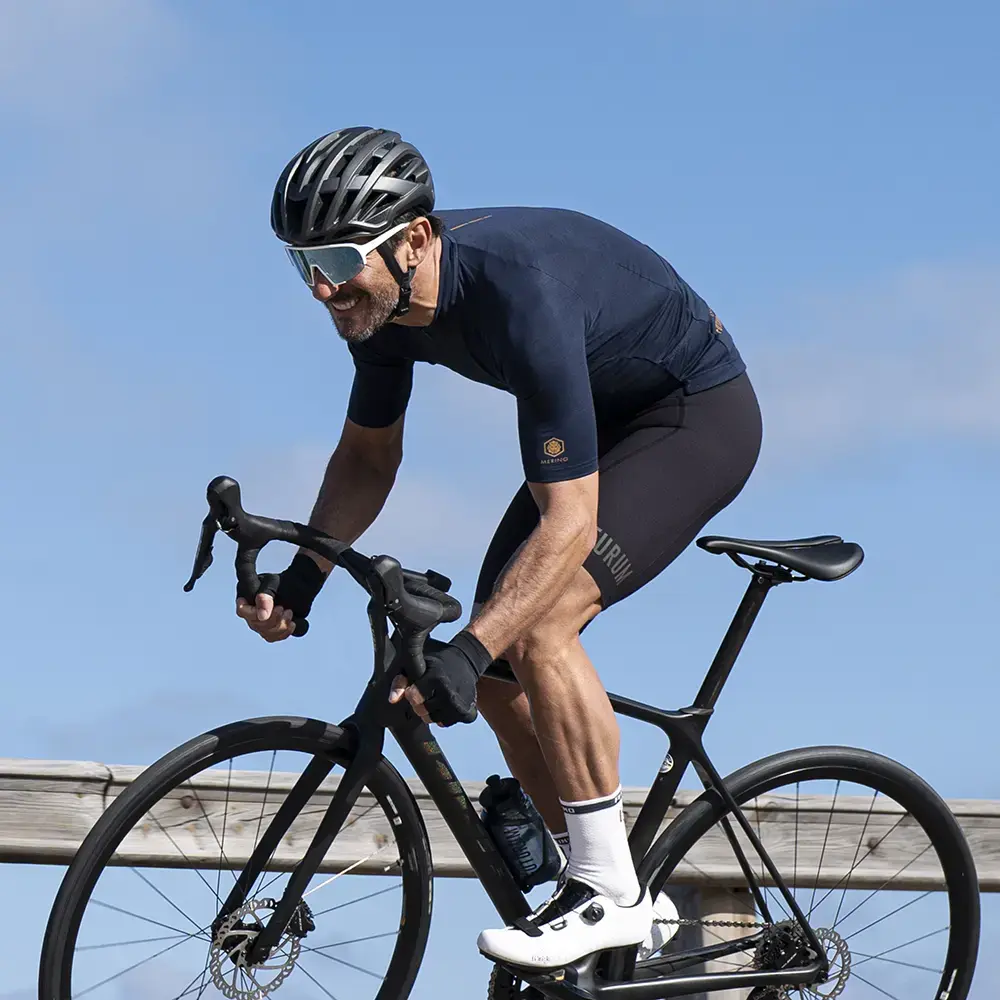 FUTURUM JONA Merino Fietsshirt Korte Mouwen Donkerblauw Heren koop je ...