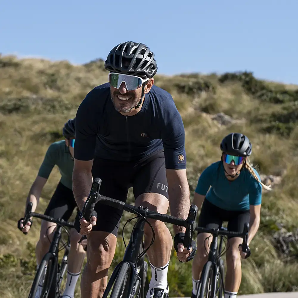 FUTURUM JONA Merino Fietsshirt Korte Mouwen Donkerblauw Heren koop je ...