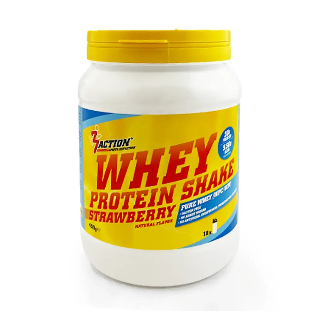 3Action Whey Protein Shake Aardbei 900 gram