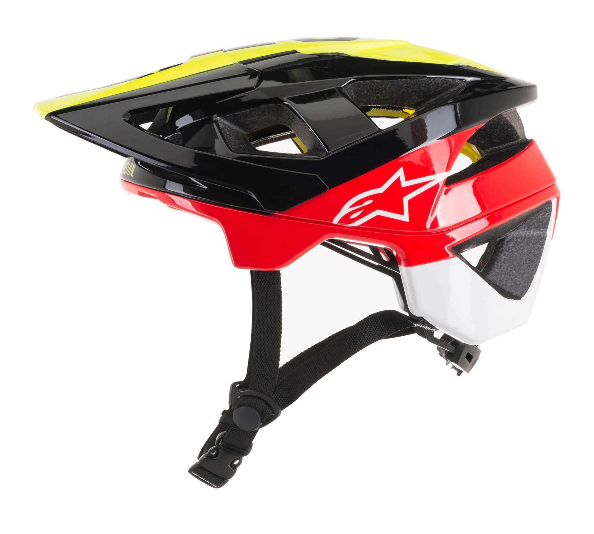 Alpinestars Vector Tech Pilot MTB Fietshelm Zwart/Geel/Rood