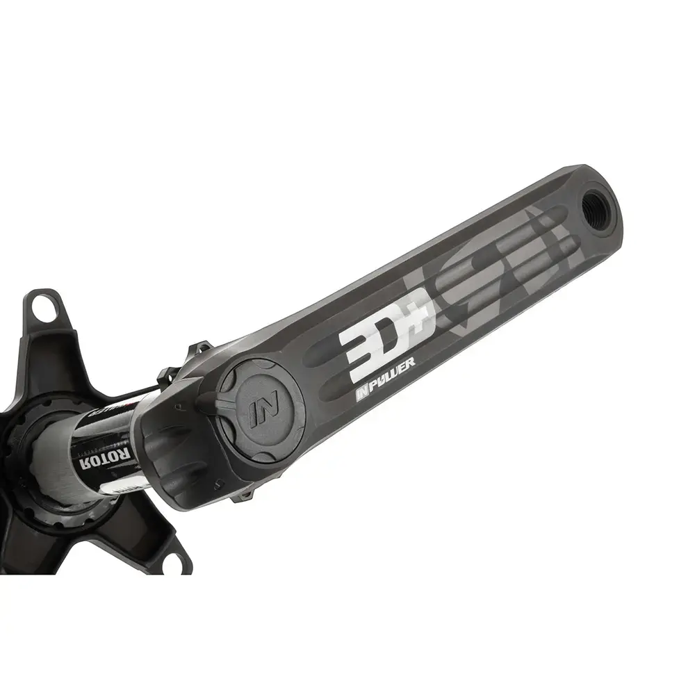 Tweedekans Rotor INpower 3D+ BCD110 Crank Vermogensmeter Zwart/Rood