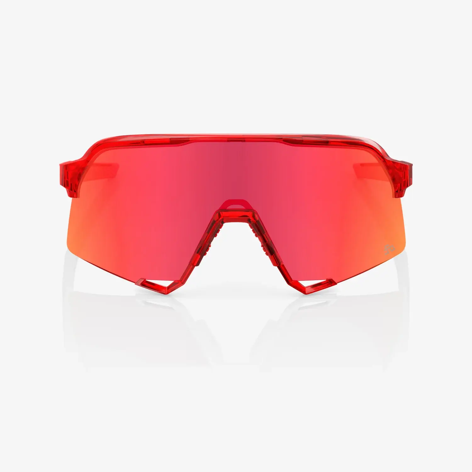 100% S3 Sagan Sport Zonnebril Rood met Hiper Red Mirror lens