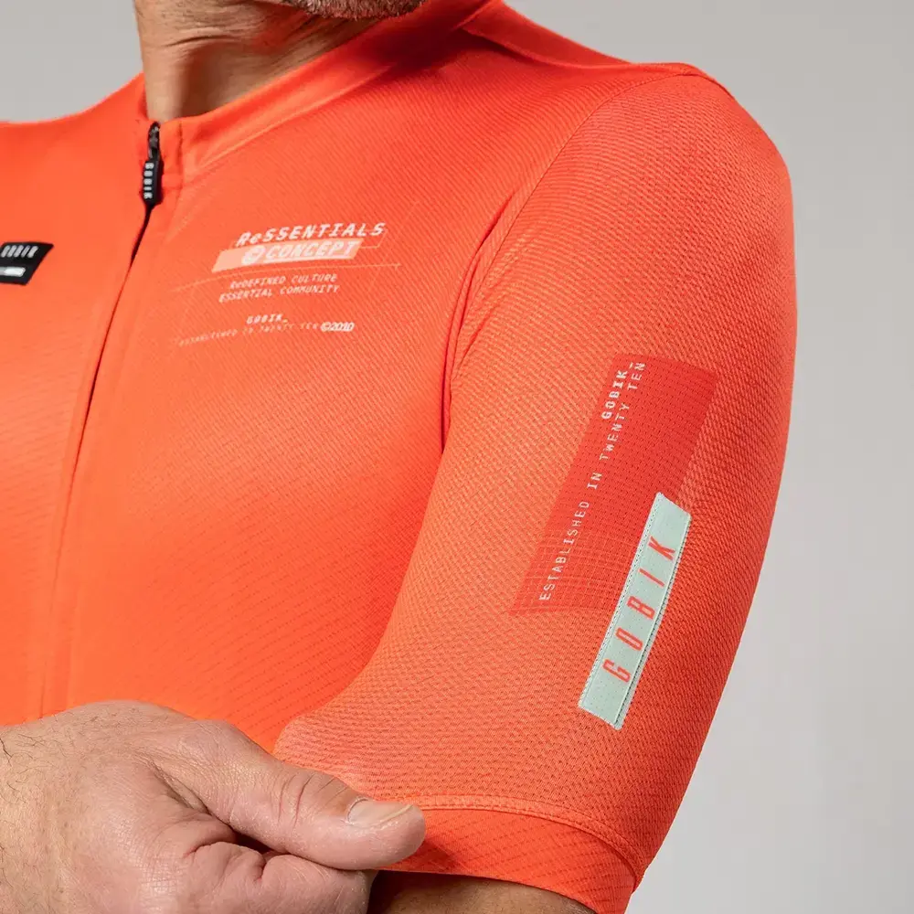 Gobik Stark Fietsshirt Korte Mouwen Oranje Heren koop je bij Futurumshop.nl